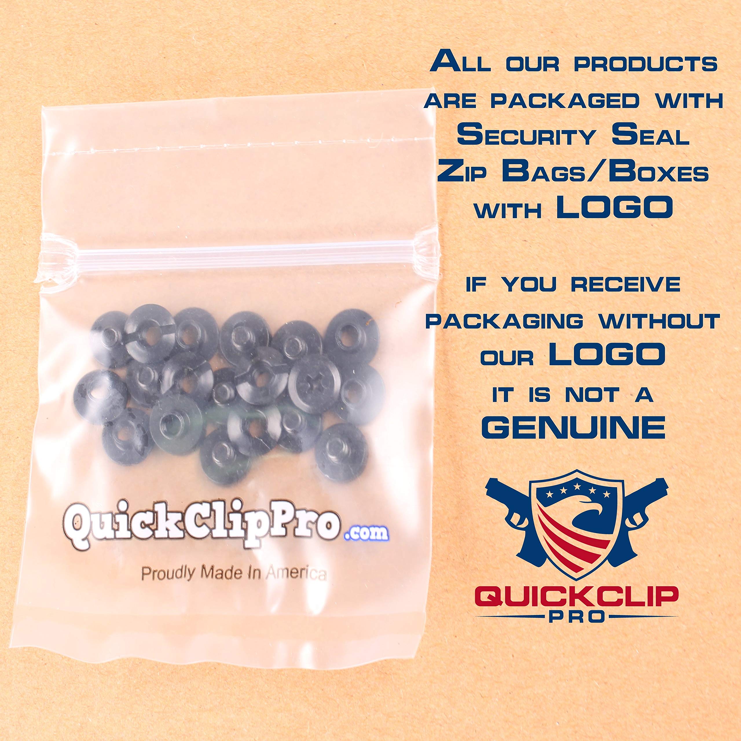 Black Chicago Screw - Thru Hole Binding Post Kit 1/8, 1/4, 3/8, 1/2 Inch Machine Screw Fasteners + Rubber Washers, QuickClipPro Kydex Leather Holster Sheath (1/8" - Flat Head 10 Pack DBL-Washer)