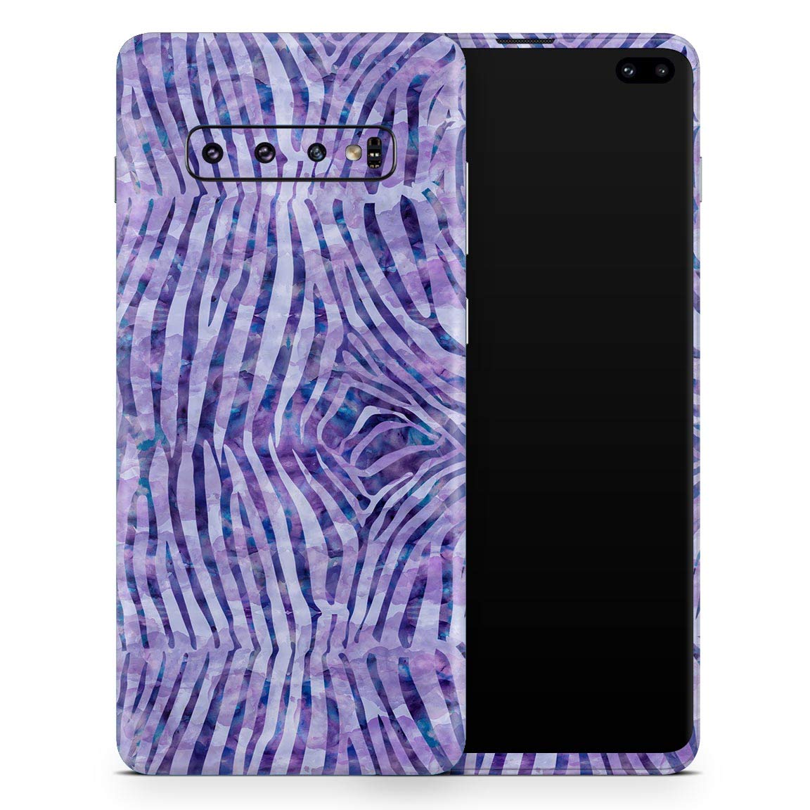 DesignSkinz Purple Watercolor Zebra Pattern Protective Vinyl Decal Wrap Skin Cover Compatible with The Samsung Galaxy S20 (Screen Trim & Back Glass Skin)