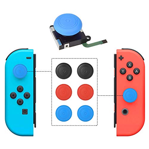 Assenic Joystick Replacement for Nintendo Switch Joycon, Joy con Drift Repair Kit. NS Joy-Con & Switch Lite Controller Analog Thumb Stick Parts, with Full Repair Tool(2 Pack).