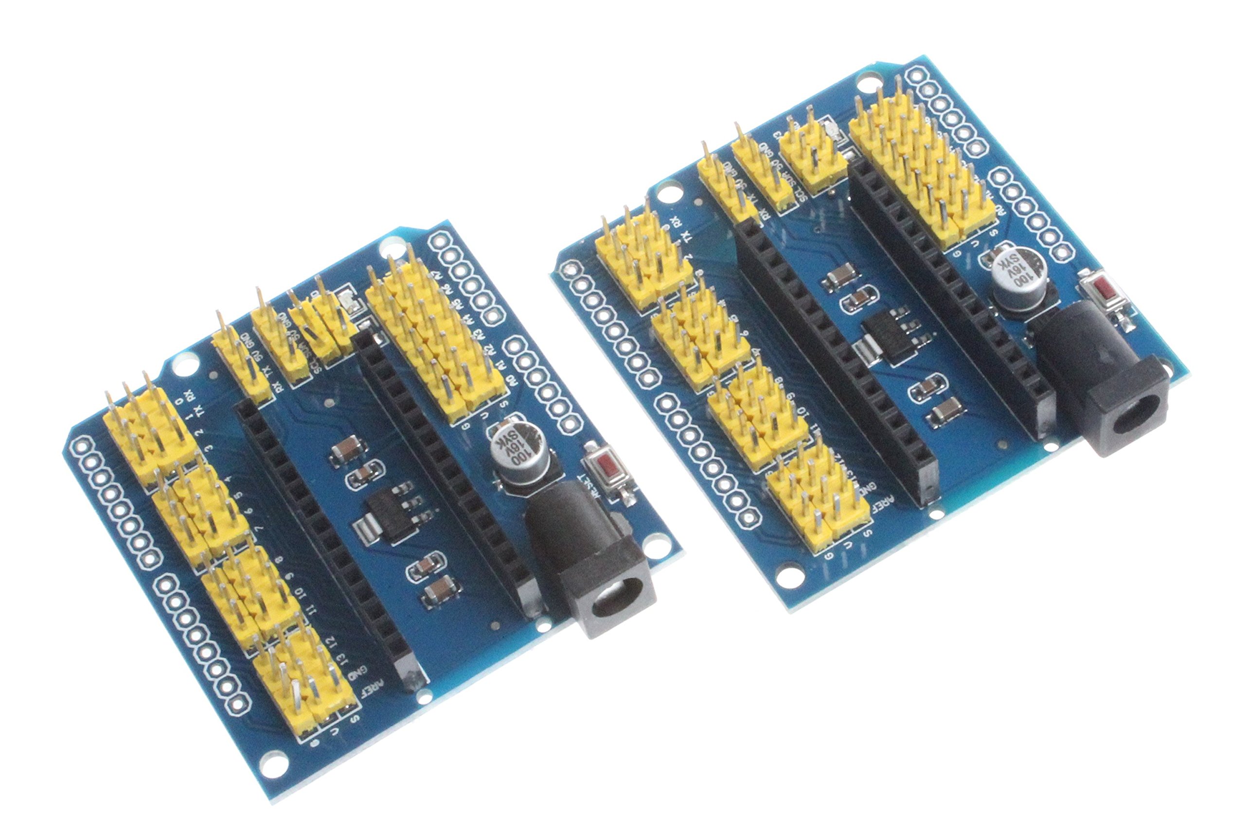 NOYITO Nano I O Expansion Sensor Shield Module for UNO R3 Nano V3.0 (Pack of 2)