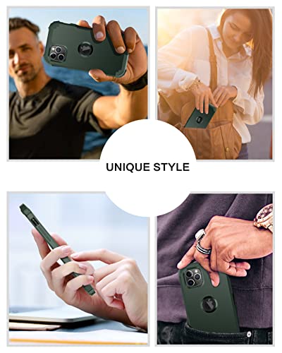 BENTOBEN Compatible with iPhone 11 Pro Max Case, Heavy Duty Rugged Shockproof 3 in 1 Hybrid Hard PC Soft Rubber Bumper Anti Slip Phone Cover for iPhone 11 Pro Max 6.5", Midnight Green