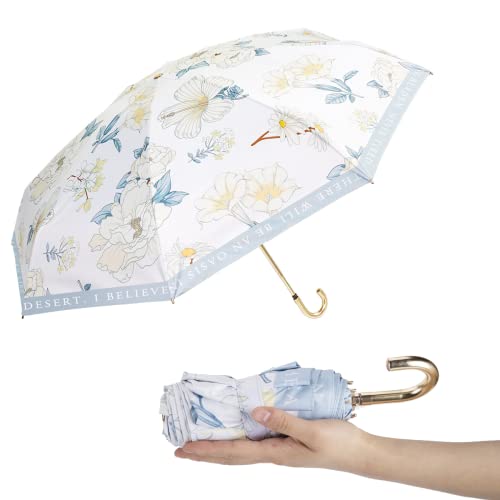 ESUFEIR Sun Umbrella UV Protection-Small Travel Umbrella Compact for Sun and Rain Windproof-Lightweight Portable Parasol UV Umbrella UV Blocker for Women Girls Kids (Orchid)