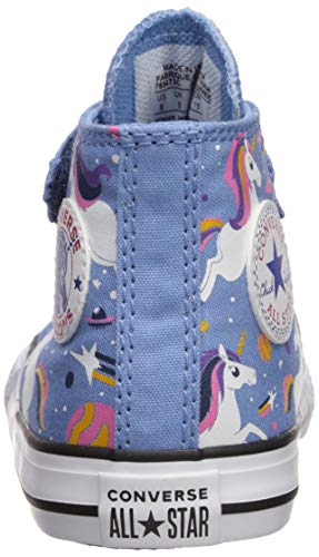Converse Baby-Girl's Chuck Taylor All Star 1V Unicons Sneaker, Light Blue/Black/White, 3 M US Infant