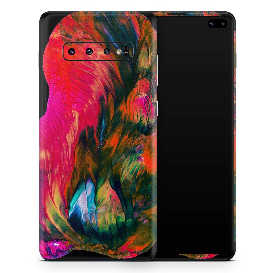 DesignSkinz Liquid Abstract Paint V61 Protective Vinyl Decal Wrap Skin Cover Compatible with The Samsung Galaxy S20 (Screen Trim & Back Glass Skin)