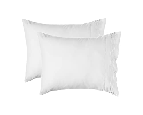 Elegant Comfort 4-Piece Queen- Smart Sheet Set! Luxury Soft 1500 Thread Count Egyptian Quality Wrinkle and Fade Resistant with Side Storage Pockets on Fitted Sheet, Queen, White