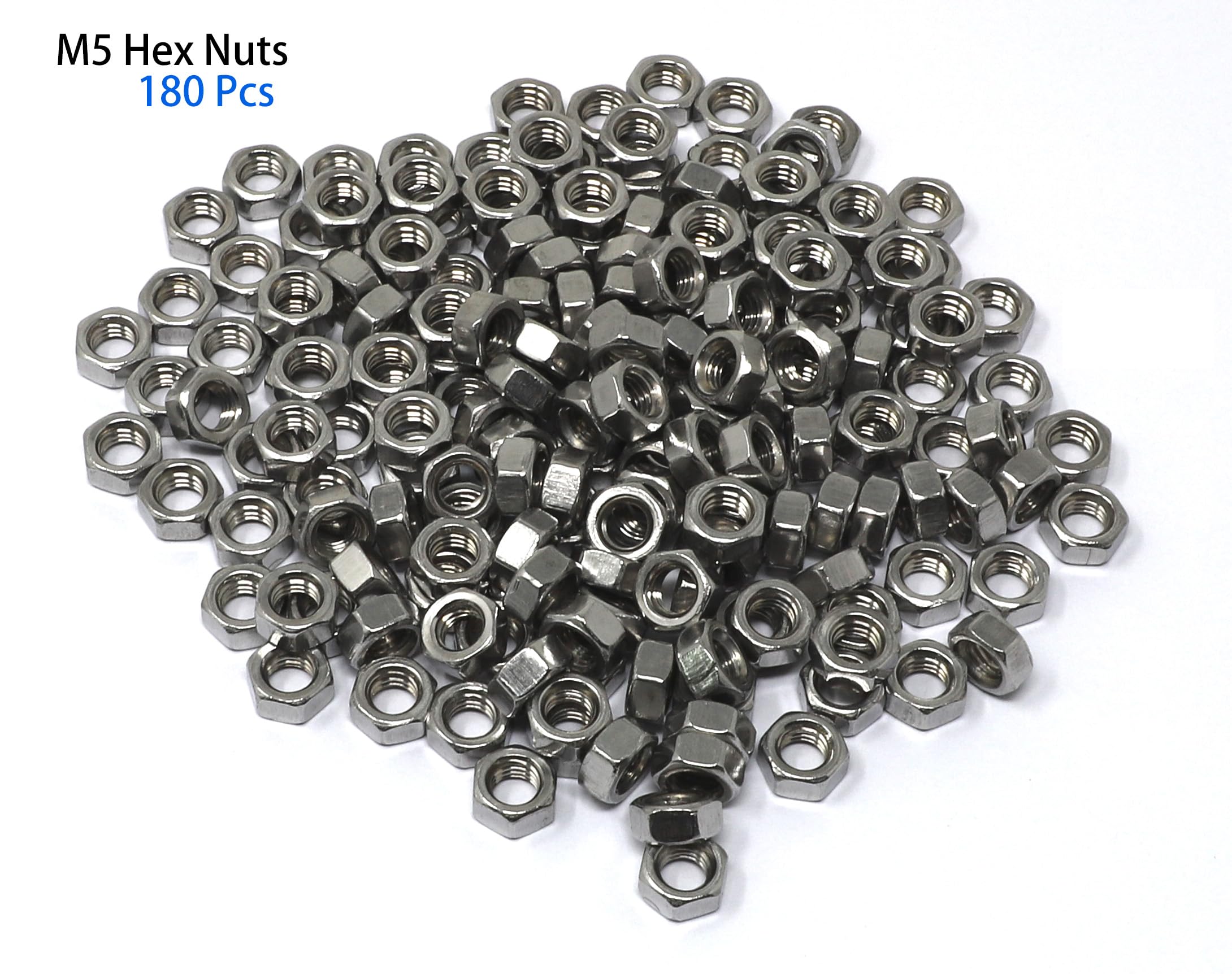 iexcell 360 Pcs M5 x 6/8/10/12/14/16/20/25/30 Stainless Steel 304 Hex Socket Button Head Cap Screws Bolts Nuts Assortment Kit