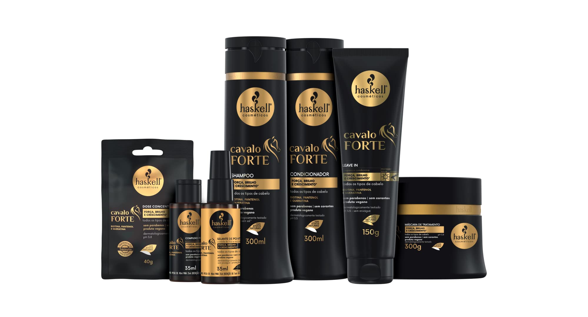 Haskell - Linha Cavalo Forte - Shampoo Forca e Brilho 300 Ml - (Strong Horse Collection - Strength and Shine Shampoo 10.14 Fl Oz)
