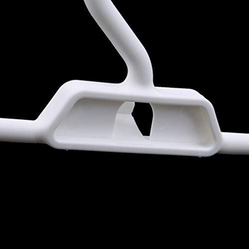 Mvude Cloth Clip Hanger Plastic Pant Hangers Space Saving for Pants Skirts Clothes,White