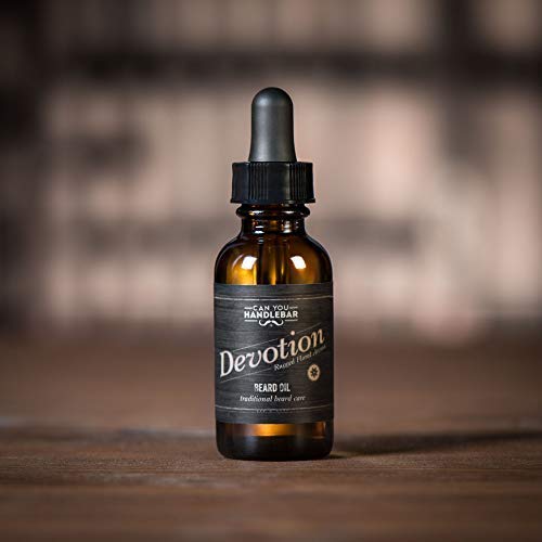 CanYouHandlebar Beard Oil for Men, Natural Beard Care Conditioner Moisturizer Softener Grooming Product, Patchouli and Floral Scent, 1oz Dropper Bottle