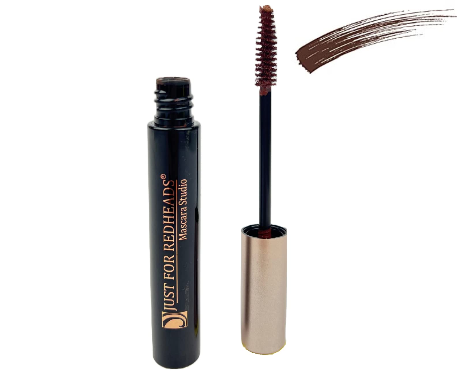 Just for Redheads Mascara Studio - Lashes Volumizer for Women - Lengthening & Defining Lashes, Smudge-Proof, Water Resistant - Made in the USA (GingerAuburn)