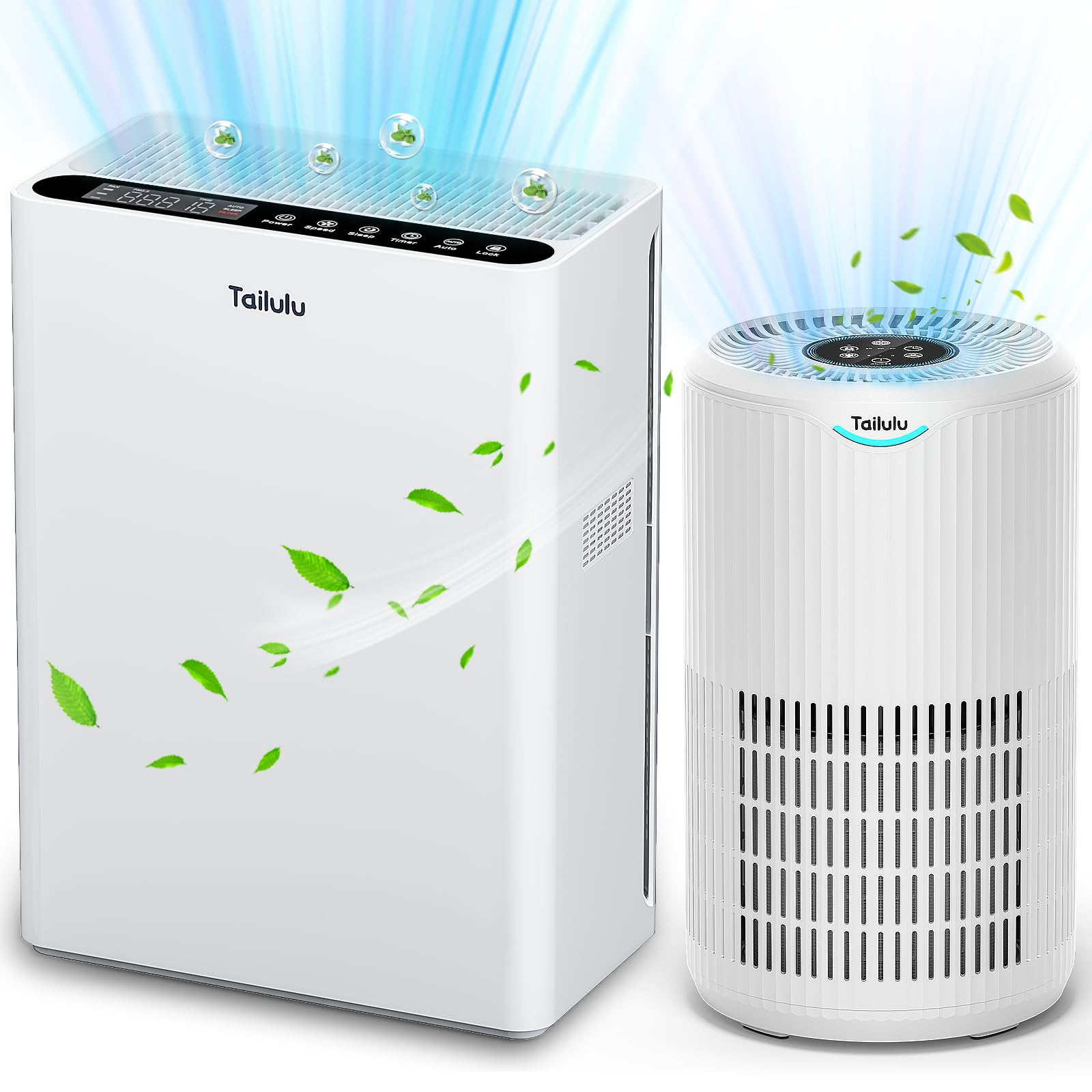 2Pack,Air Purifiers for Home Large Room Up to 1740ft² +Tailulu D09 Air Purifiers for Home Large Room up to1500 ft²