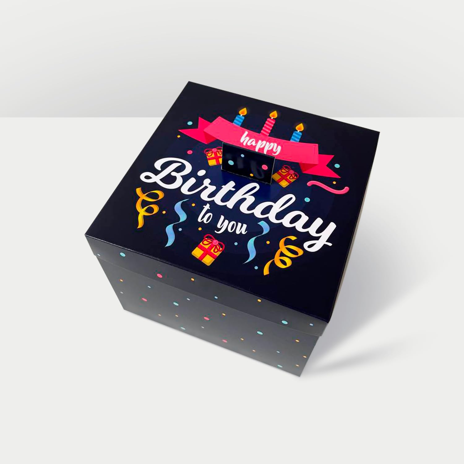 FETTIPOP DIY Butterfly Explosion Gift Box (Happy Birthday) 7.1x5.5x4.3 inches, Surprise Flying Butterfly Box Prank