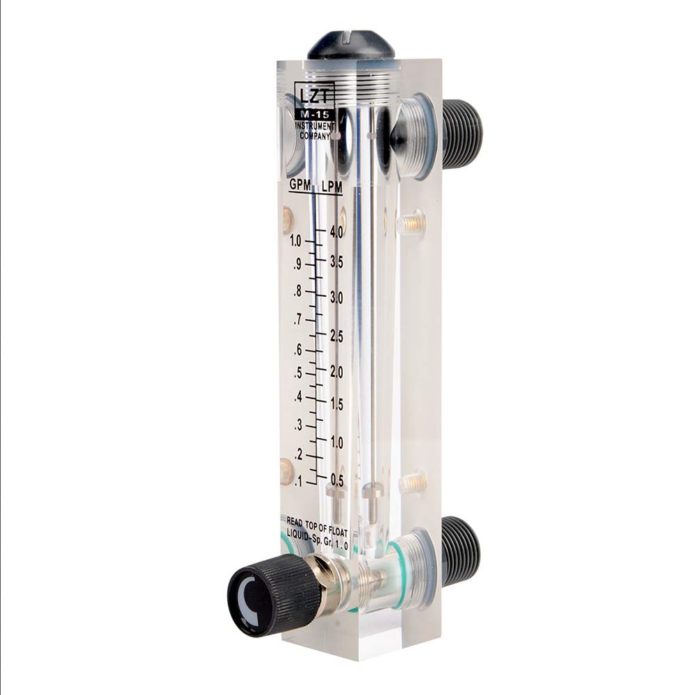 tatoko LZT M-15 0.1-1GPM 0.5-4LPM Water Flow Meter Panel Mount Type FlowmeterMeters