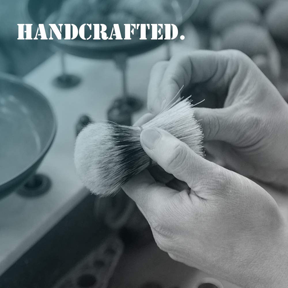Je&Co 100% Fine Silvertip Badger Bristle Shaving Brush, With Heavy Weight Resin Base (Curved Top)