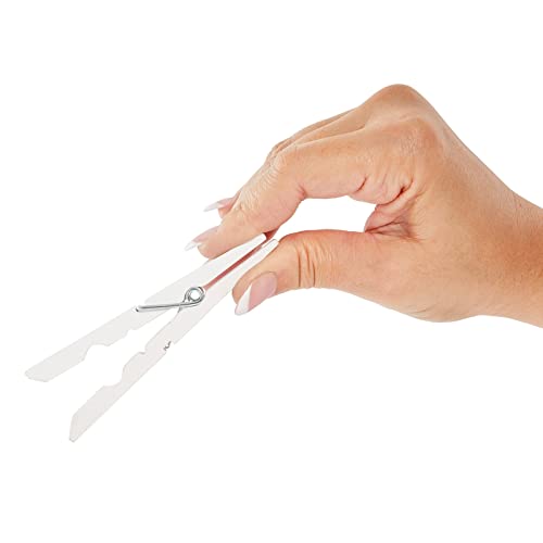 Juvale 100 Pack Bulk Large White Clothespins for Hanging Laundry, Photos, DIY Crafts (4 in)