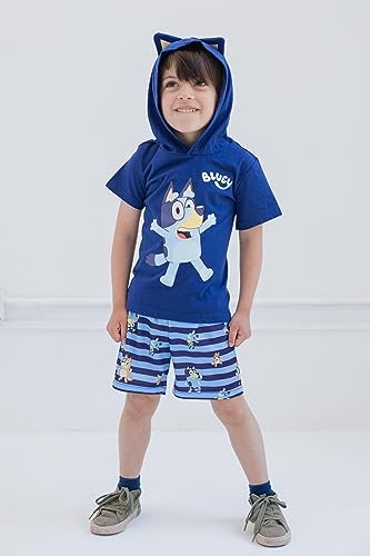 Bluey Bingo Toddler Boys Cosplay T-Shirt and Mesh Shorts Outfit Set 4T