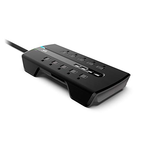 360 Electrical Director 4.8 10-Outlet Surge Strip w/ 4.8A 4-Port USB (6ft)