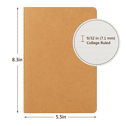 EUSOAR Lined Notebook, 36pcs A5 5.5" x 8.3" 60 Pages Soft Cover Travel Journal Set, Travel Notebook Journal, Drawing Notebook Notepad Sketchbook, Students Office Subject Diary Writing Notebooks