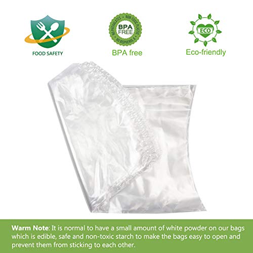 Morepack Poultry Shrink Wrap Bags,10x16Inches 50Pcs Clear Poultry Heat Shrink Bags BPA Free Freezer Safe with Zip Ties,Silicone Straw for Chickens,Rabbits