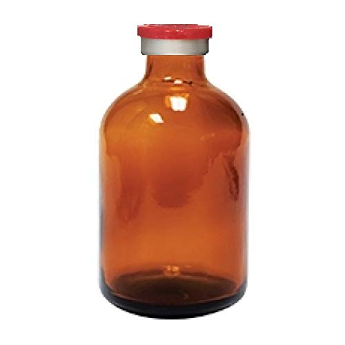 Jazz Labs 100ml Sterile Amber Vial 5pk Red FC High Quality Durable Glass Made in USA