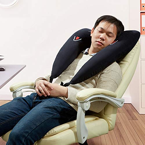 Kids Car Pillow with Head and Neck Support | Adjustable with Seatbelt | Soft and Snug Car Headrest Pillow | Best for Children When Traveling - Black Suede