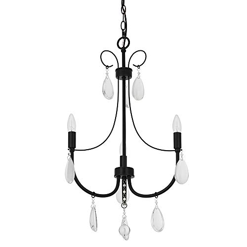 Amazon Brand – Ravenna Home Classic Light Chandelier, Bulbs Included, Adjustable 29.5-72"H, Dark Bronze