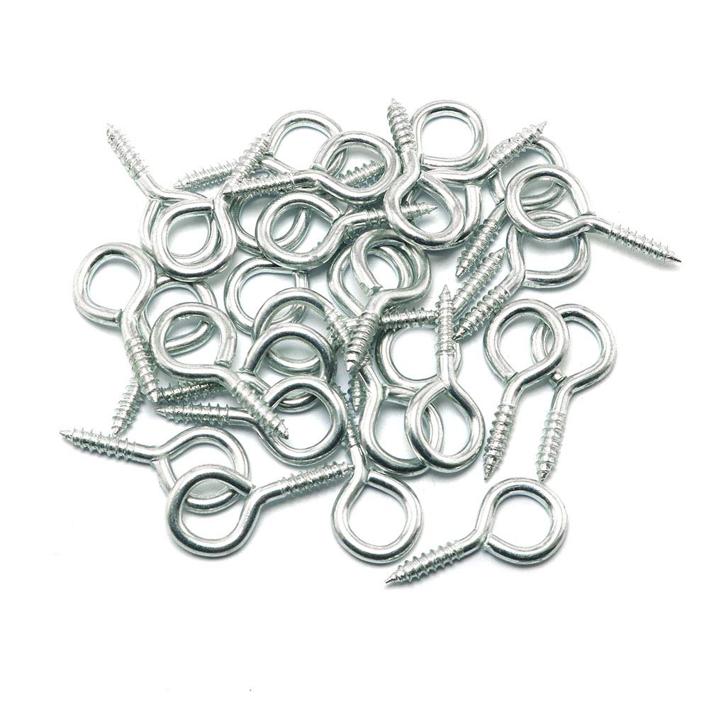 Pro Bamboo Kitchen Eyelets Screw 30PCS 1 Inches Screw Eye Pins Eye Pins Hooks