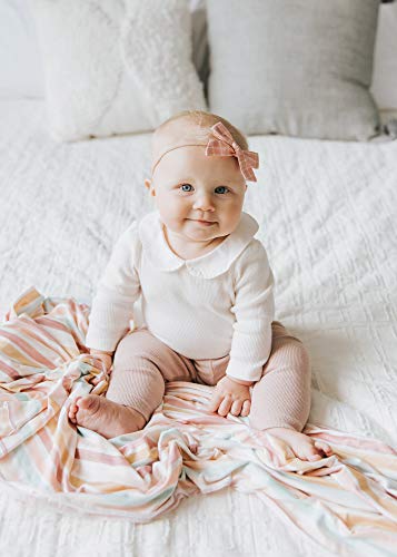 Copper Pearl Large Premium Knit Baby Swaddle Receiving Blanket Belle