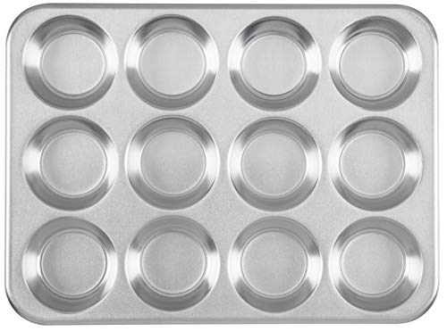 AmazonCommercial Aluminum Muffin Pan, 12 Cup with Lid