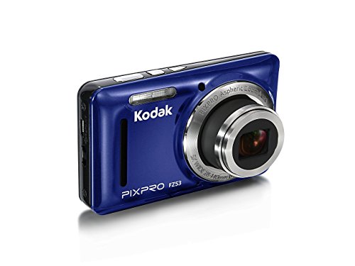 Kodak FZ53-BL Point and Shoot Digital Camera with 2.7" LCD, Blue (Renewed)