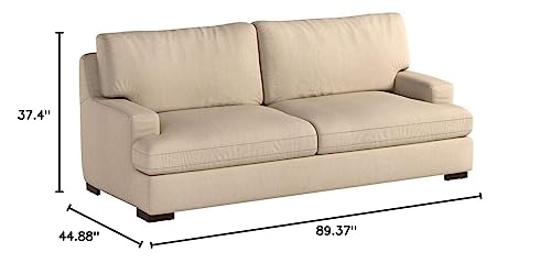 Amazon Brand β Stone & Beam Lauren Down-Filled Oversized Sofa Couch, 89"W, Fawn