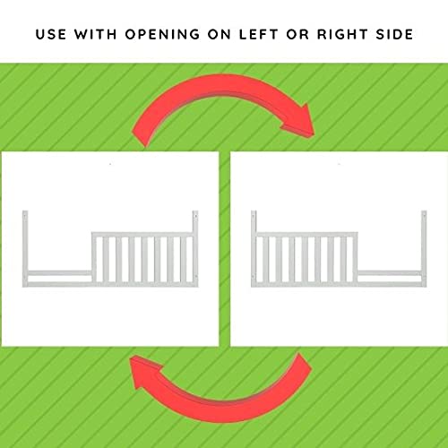 CC KITS Toddler Bed Safety Guard Rail for Baby Cache Cribs (White)
