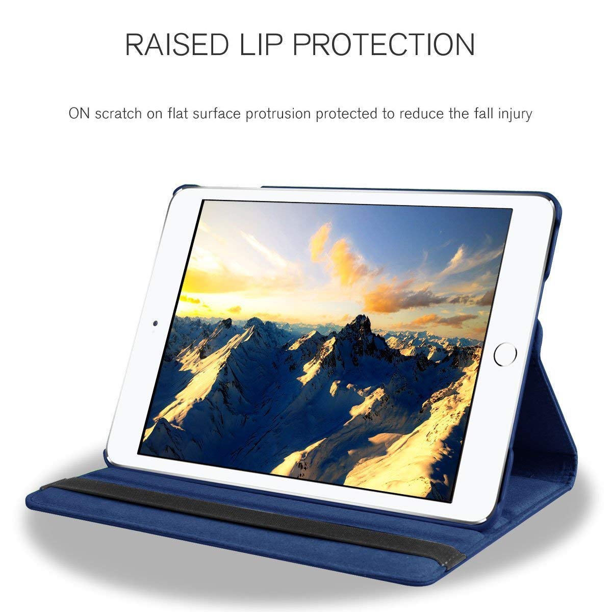 Newraturner Case for iPad 2/3/4 Case - 360 Degree Rotating Stand Smart Case Protective Cover with Auto Wake Up/Sleep Feature for Apple iPad 4, iPad 3 & iPad 2(Navy)