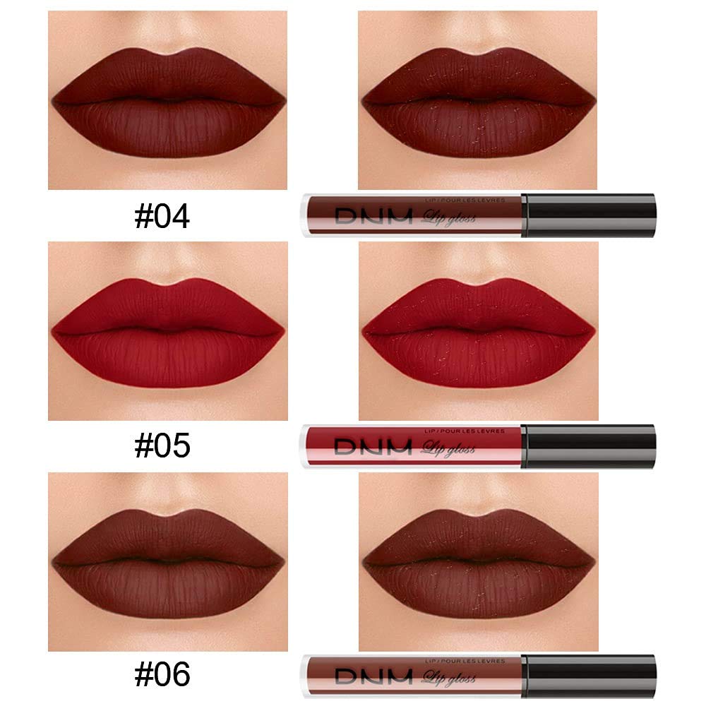 3Pcs Dark Black Blue Purple Matte Lipstick Sets, Matte Lipstick Lip Stain Waterproof Lip Gloss Gift Set Matt Lipsticks Set Matt Liquid Makeup Lipstick Kit 07