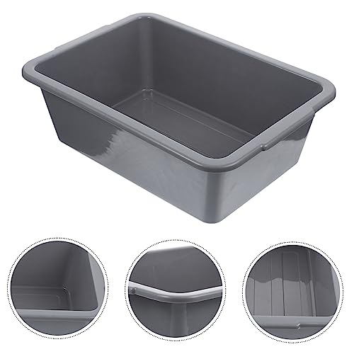 BUGUUYO Plastic Organizer Box Car Storage Box White Plastic Storage Bins Utility Tote Bus Tub Restaurants Plastic Tub Restaurant Bus Tub Storage Basket Sink Wash Basin Household Grey Pan