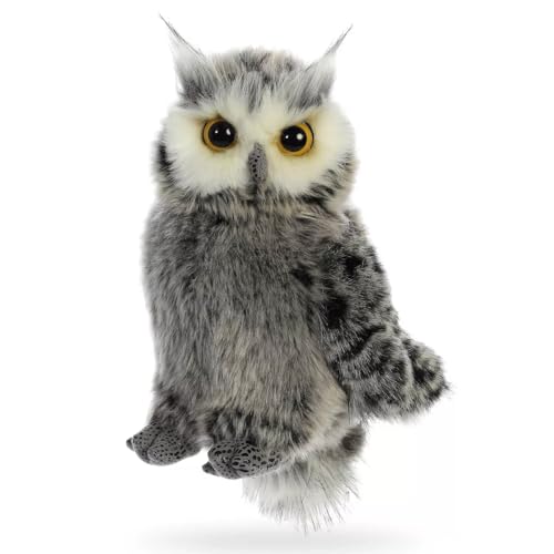 Auroraยฎ Playful Wild Life Barney Stuffed Animal - Comforting Companion - Imaginative Play - Gray 9 Inches