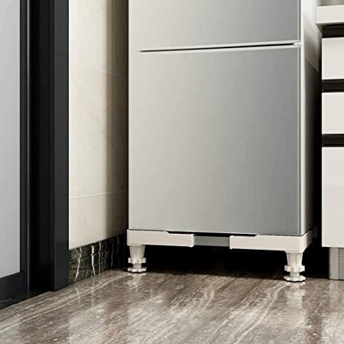 Adjustable Fridge Stand- Refrigerator Stand-Mini Fridge Stand- Washing Machine-Washer Stand-Strong Feet for Fridge- Mobile Base Stand with 4 Strong Feet Multi-Functional Base (4 Feet)