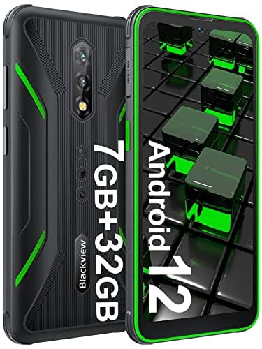 Blackview Rugged Cellphone Unlocked BV5200 Smartphone Unlocked 4GB+32GB SD 1TB,6.1" HD, 4G Dual Sim,5180mAh,IP68 Waterproof,Dual 4G,Face Unlock,GPS,NFC,Glove Mode,Android 12 Rugged Cell Phones|Green