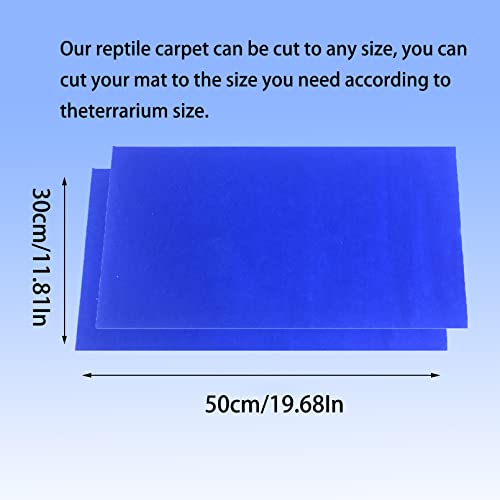 BNOSDM 19.7" x 11.8" Reptile Mat Carpet Leopard Gecko Terrarium Liner Bedding Substrate Cage for Lizard Bearded Dragon Snake Tortoise Chameleon 2PCS