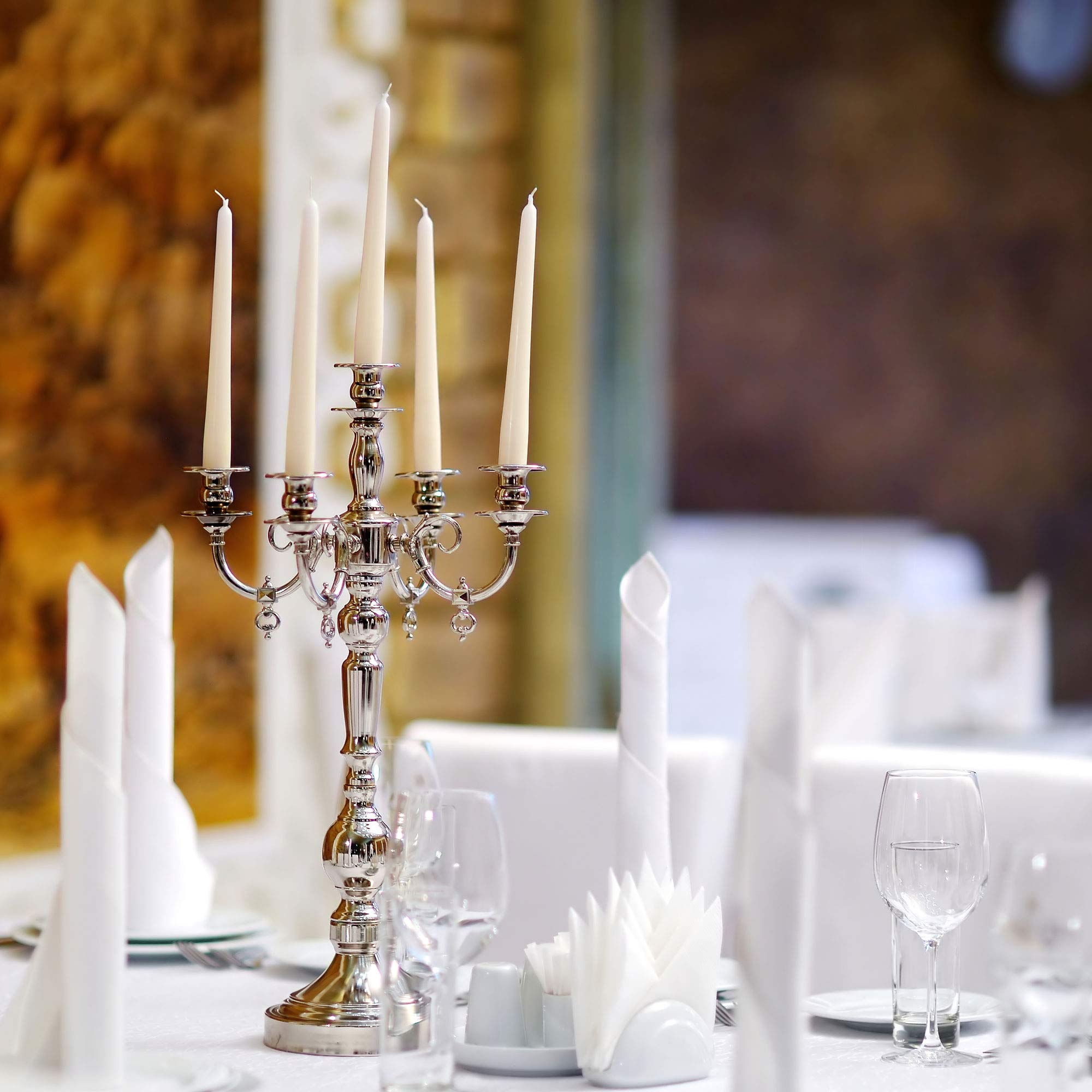 Rambue 10" Ivory Taper Candles - 8 Pack Classic Ivory Candlesticks - Dripless Cream Tapered Candlesticks for Weddings, Dinner Candles, and Home Decor - 8 Hours Burn Time
