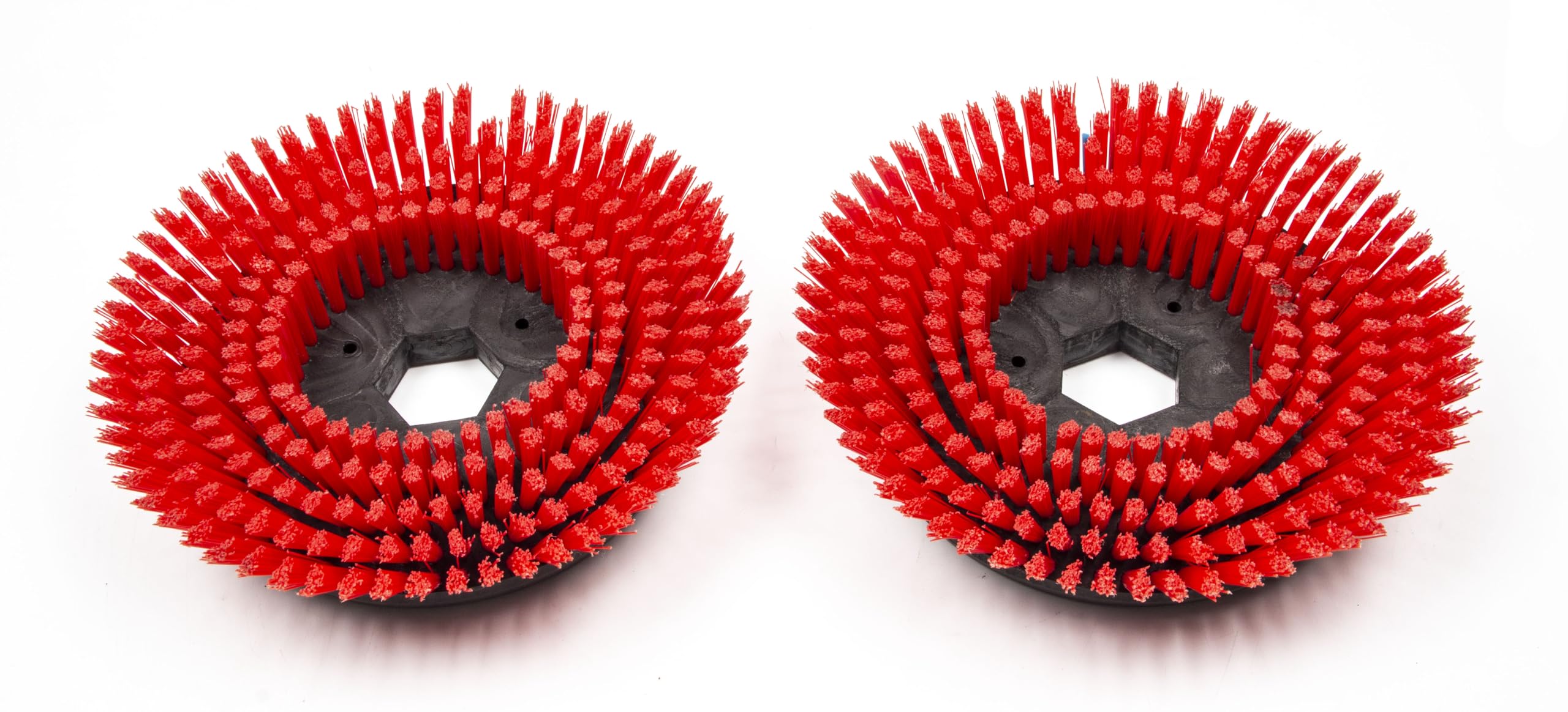 8.7" Rotary Brush with Bristles for SANITMAX SM430 Floor Scrubber Machines, Polypropylene, Red (Pack of 2)