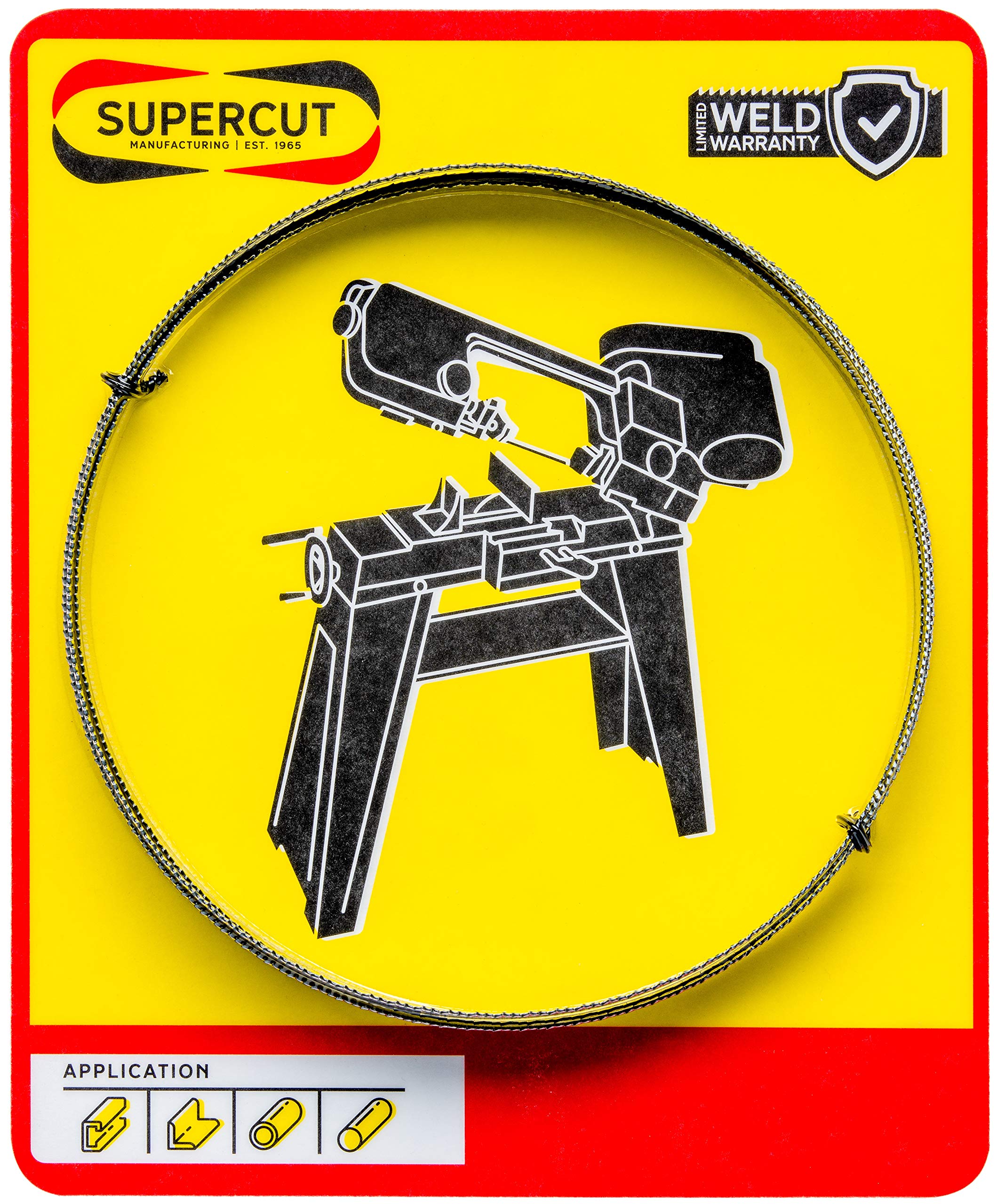 Supercut 64 1/2-inch X 1/2-inch X.025-inch, 18 TPI Carbon Tool Steel Bandsaw Blade (USA Made) for Cutting Mild Steel, Wood, and Other Materials