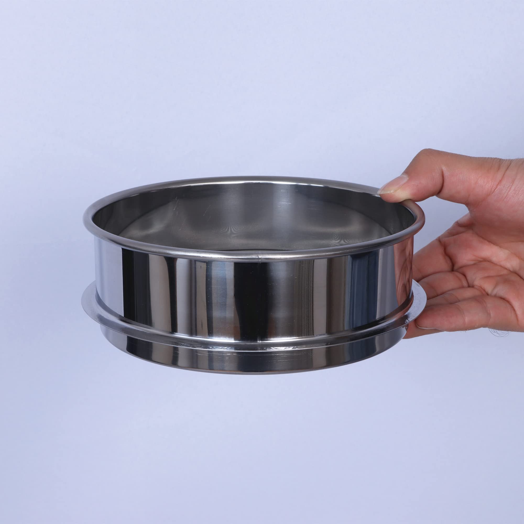 3 Pcs Lab Sieves,6 Inch Diameter Test Sifter with Tray and lid