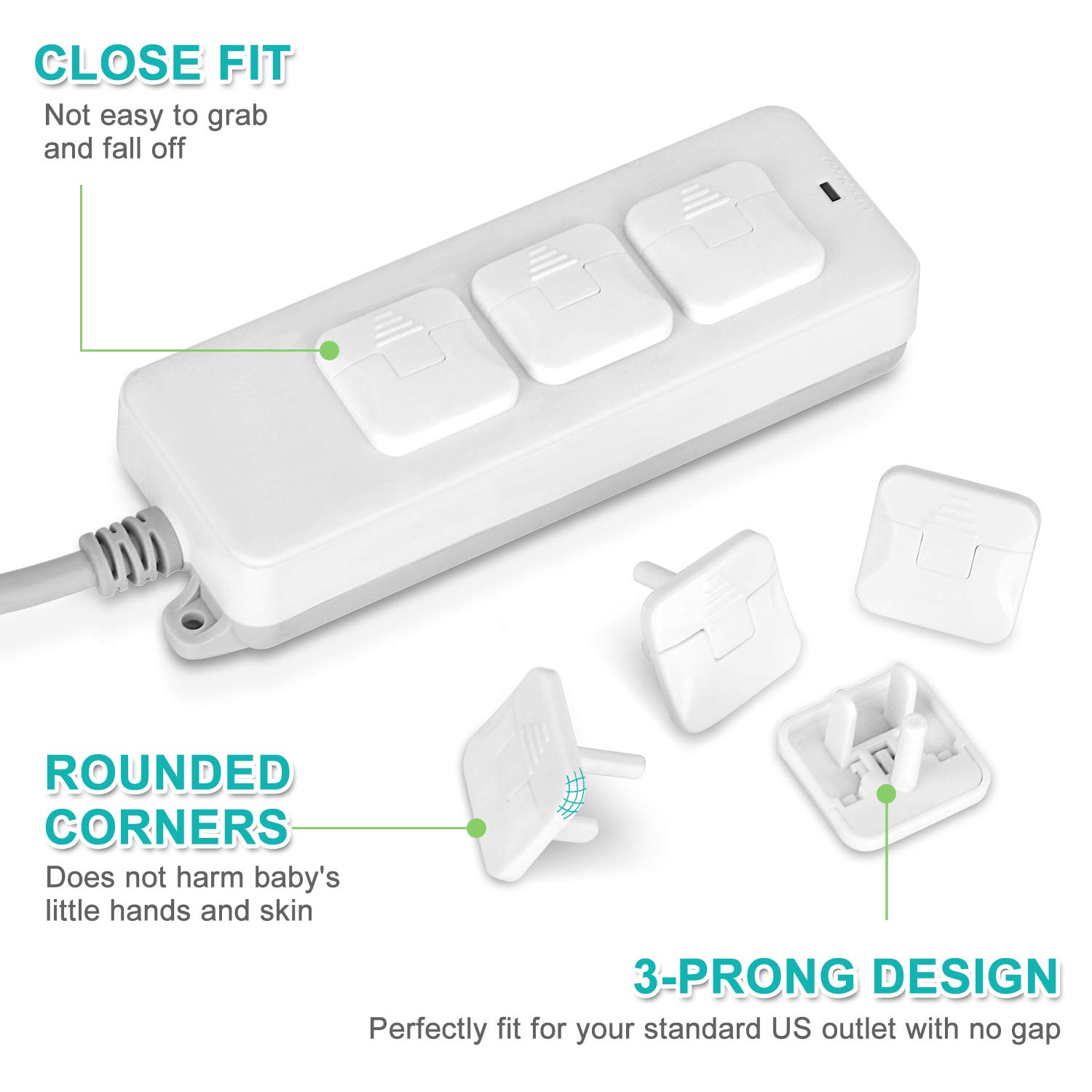 Outlet Covers Baby Proofing (40 Pack) with Hidden Pull Handle Outlet Plug Covers Prevent Electric Shock Hazard Outlet Protector Difficult for Kids to Remove Child Proof Outlet Covers Outlet Cap