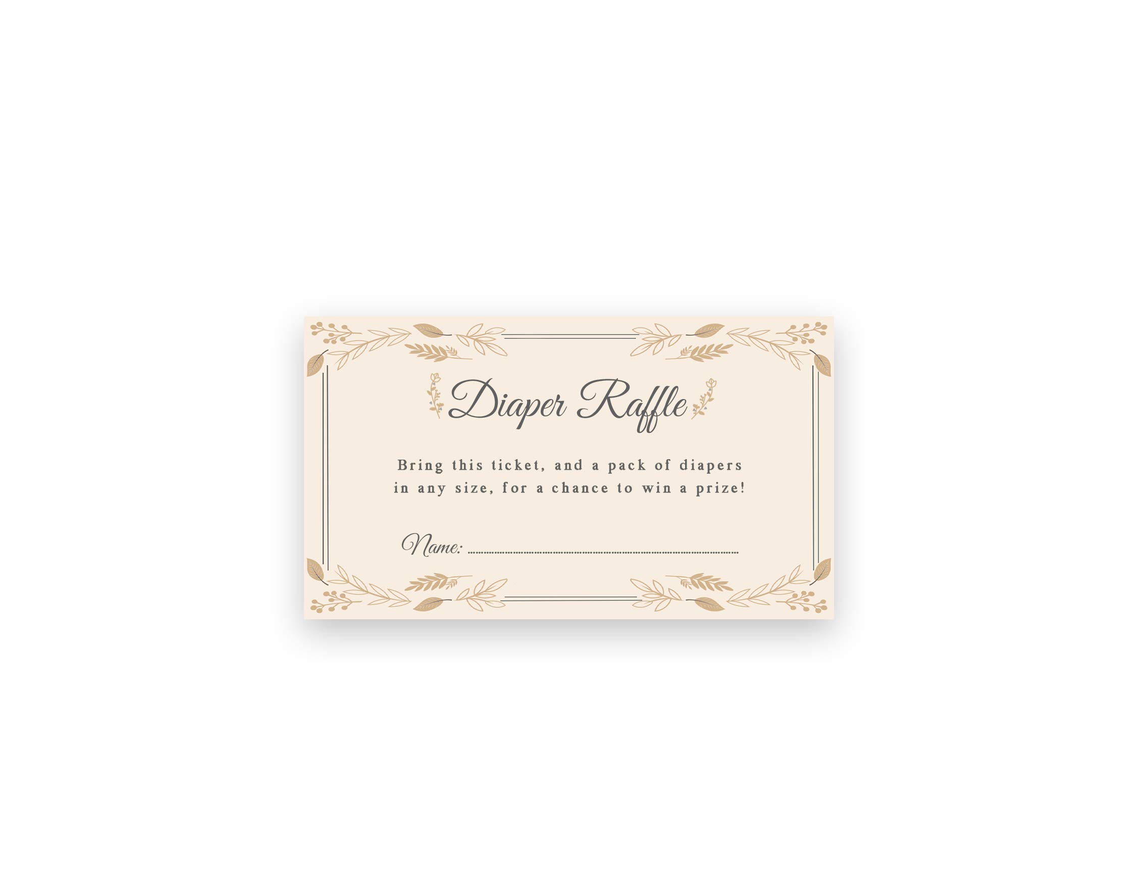 Simple-Glee Baby Shower Invitations Kit - 25 Gender Neutral Rustic Invites, Prediction and Advice Cards, Diaper Raffle Tickets - comes with Envelopes