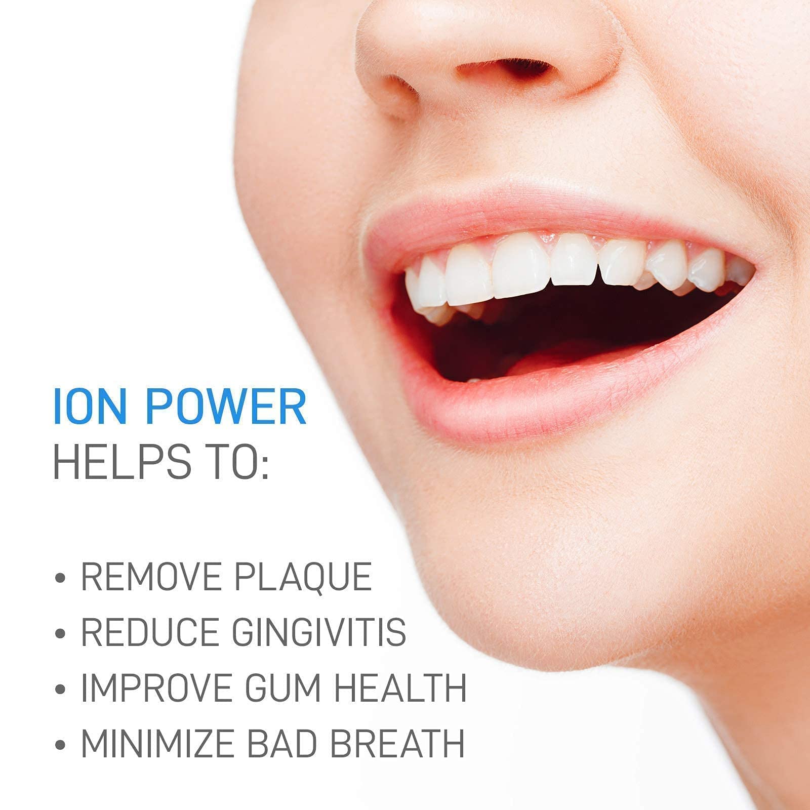 IONIC KISS IONPA DH Home Black Special Bundle Ionic Power Electric Toothbrush Black, 2×Regular, 2×Wide, 2×Compact Brush Heads, Made in Japan, DH-311 BK