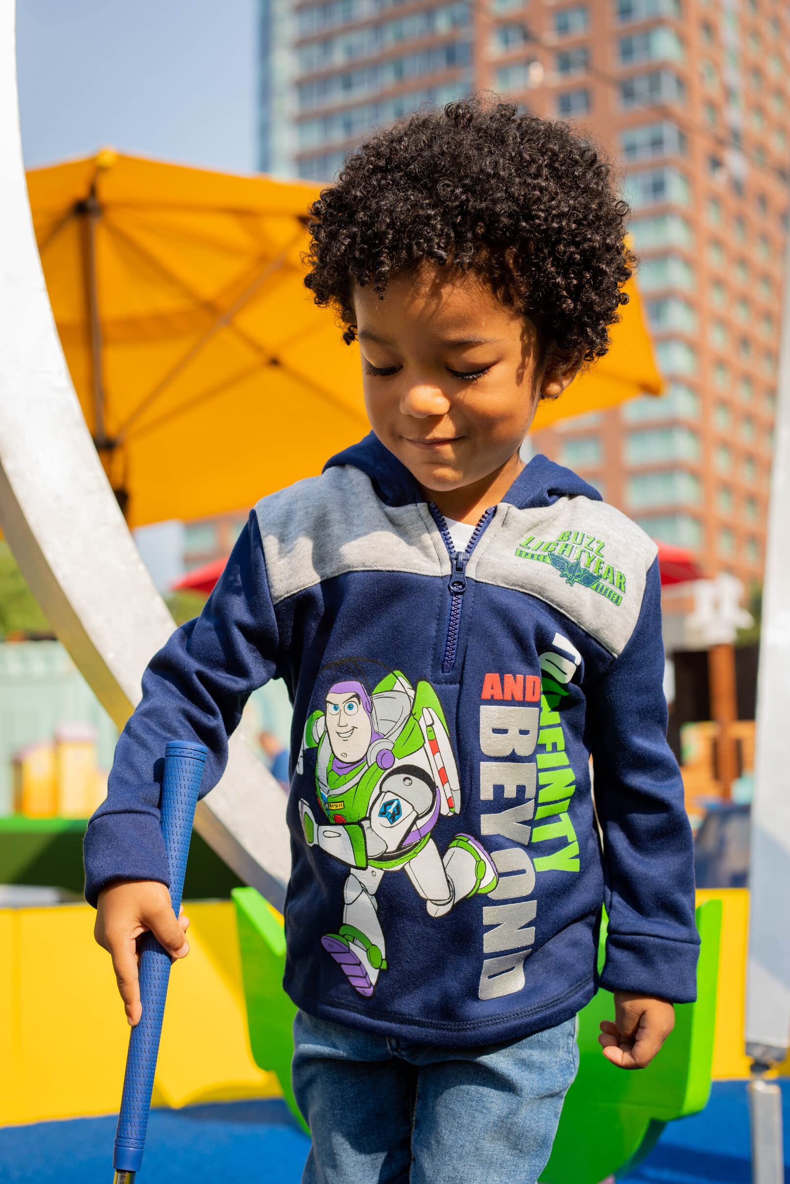 Disney Pixar Toy Story Buzz Lightyear Toddler Boys Half Zip Hoodie 4T