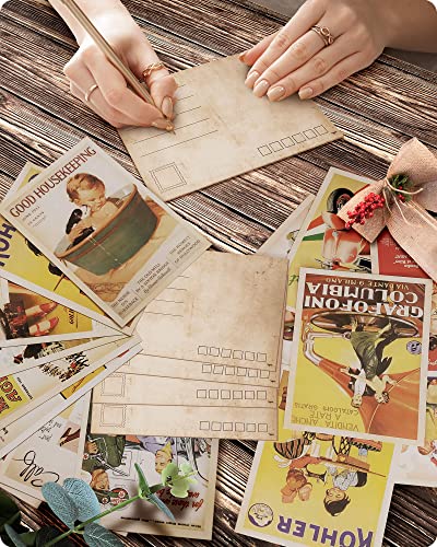 Nenbic 32 PCS 1 Set Vintage Retro Postcards Poster Old Retro Greeting Cards Postcard Souvenir Gifts for Worth Collecting