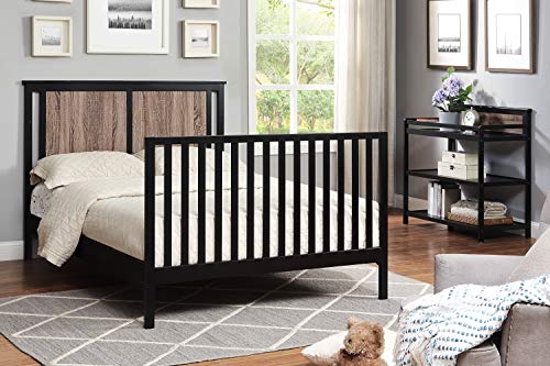 Suite Bebe Connelly 4 in 1 Convertible Crib in Black with Vintage Walnut