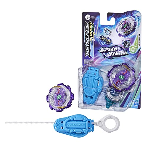 BEYBLADE Burst Surge Speedstorm Jet Wyvron W6 Spinning Top Starter Pack β Defense Type Battling Game Top with Launcher, Toy for Kids